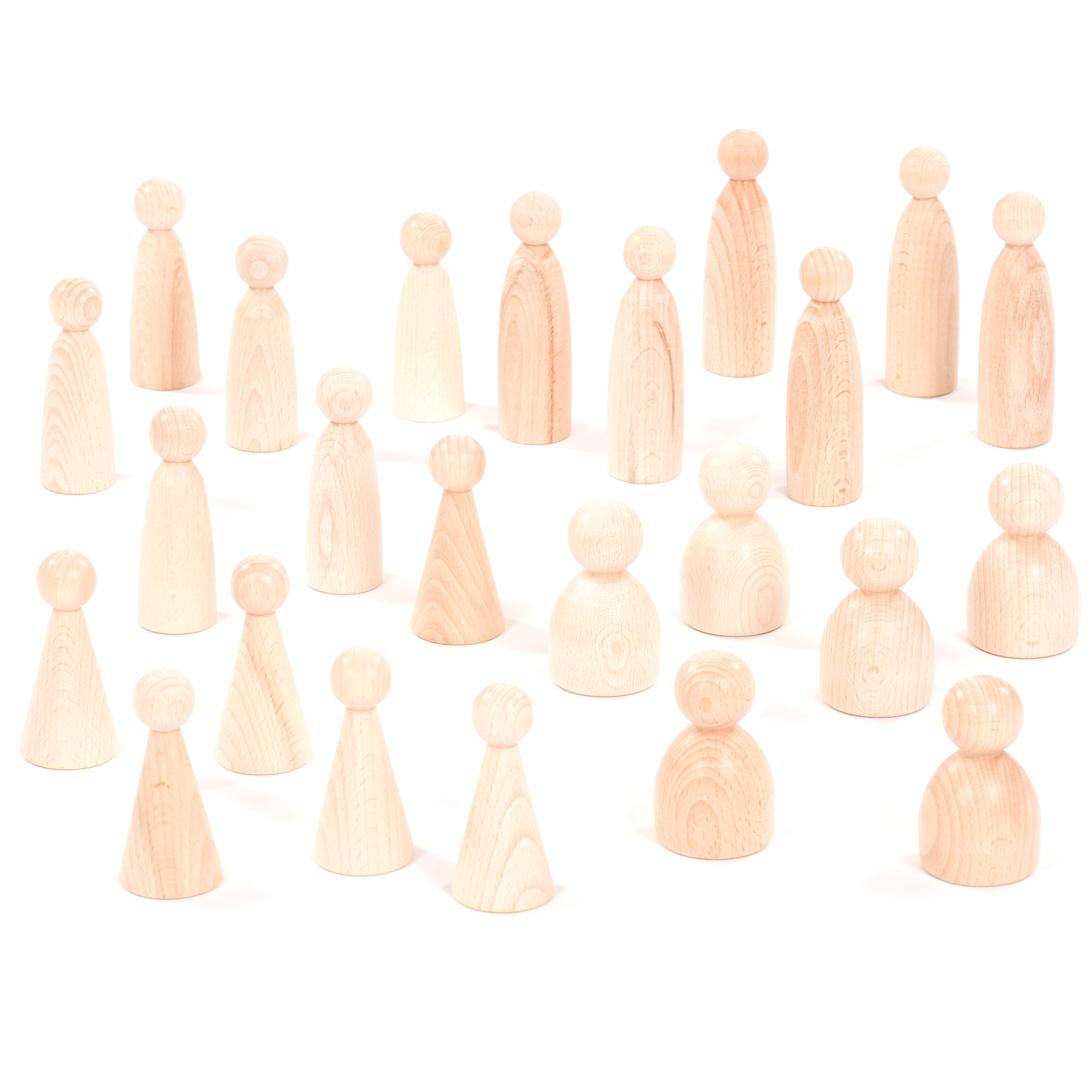 Set of Wooden Block Figures for Small Construction | Early Excellence