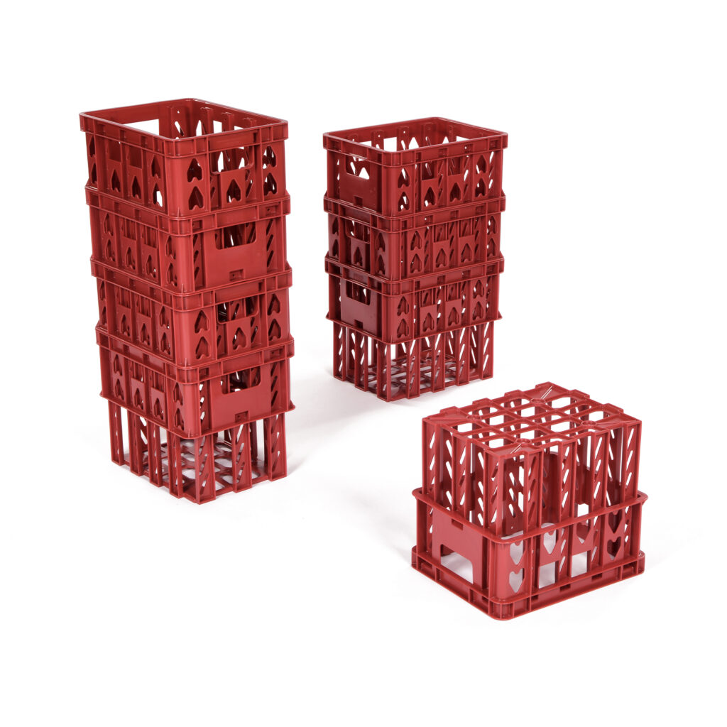 Set of Red Play Crates | Early Excellence